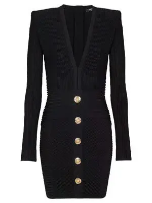 BALMAIN Ribbed Bodycon Dress