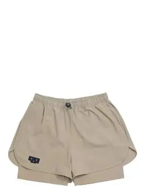 UNNA Logo-patch Shorts - Neutrals