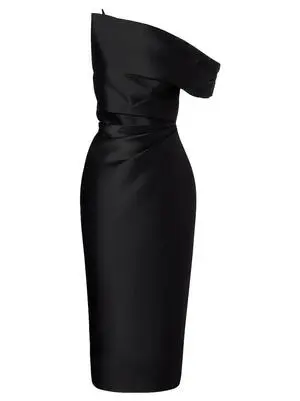Solace London Ellison One-shoulder Cocktail Dress - Black
