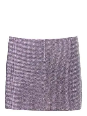 SELF-PORTRAIT Chainmail Mini Skirt - Purple