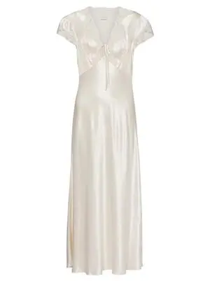 Rixo Amari Satin Gown - White