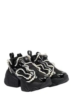 Noir Kei Ninomiya X Reebok Embellished Platform Sneakers - Black