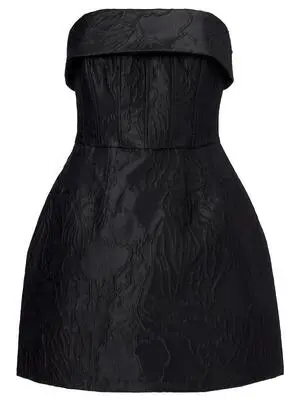 Rebecca Vallance Petra Jacquard Mini Dress - Black