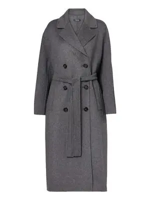 Max Mara Paul Double-breasted Virgin Wool Coat - Grey