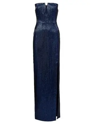 Roland Mouret Embellished Strapless Crêpe Gown - Blue