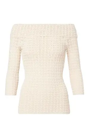 Isabel Marant Étoile Dermottega Crochet Off-shoulder Top - White