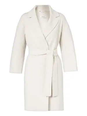 Max Mara Arona Virgin Wool Coat White
