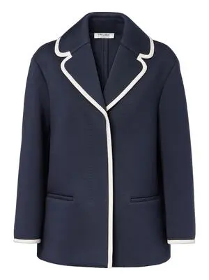 Max Mara Single-breasted Jersey Blazer - Blue