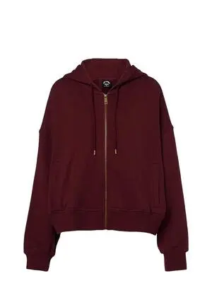 The Upside Ryder Cotton Jersey Hoodie - Burgundy