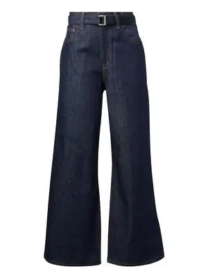 Sacai X Levi's® High-rise Wide-leg Jeans - Blue
