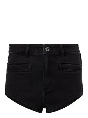 SELF-PORTRAIT Denim Shorts - Black
