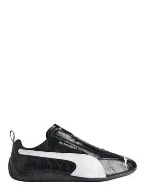 Balenciaga Speedcat Leather Slip-on Sneakers - Black
