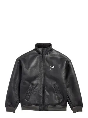 Balenciaga I Puma Leather Jacket - Grey & Silver