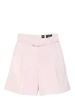 BOSS Belted Pleated Shorts - Pink