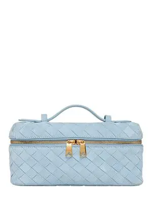 Bottega Veneta Intrecciato Suede Crossbody Bag Ice