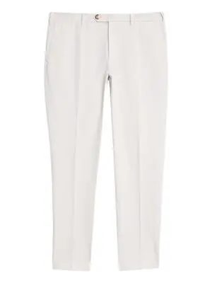 Brunello Cucinelli Modern Fit Flat-front Pants - C6023 Chalk