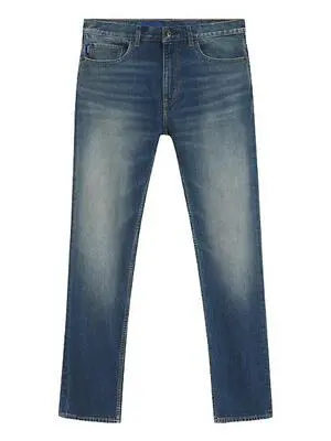 Hugo Slim-fit Straight-leg Stretch-denim Jeans - Medium Blue