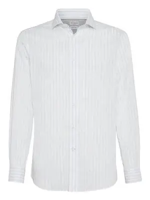 Brunello Cucinelli Striped Shirt - White