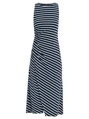 Rails Max Striped Wrap-effect Midi Dress - Nautical Stripe
