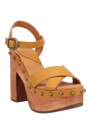 DINGO Lotus Ankle Strap Platform Sandal Plantain