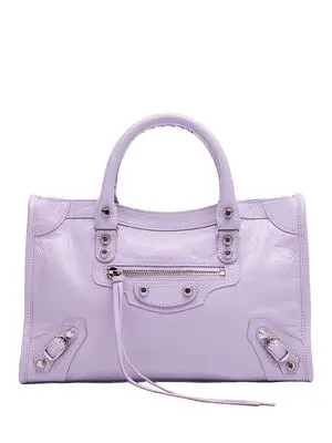 Balenciaga Le City Small Leather Shoulder Bag - 5306 Lilac
