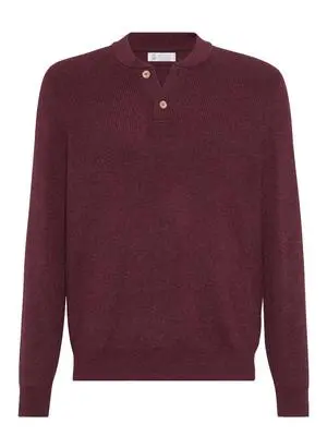 Brunello Cucinelli English Rib Knit Cashmere Sweater - Amaranth