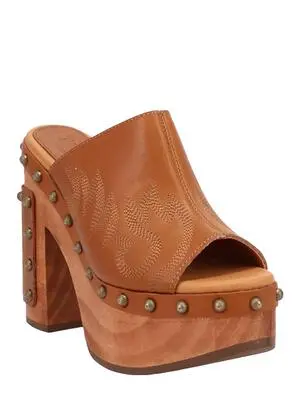 DINGO Free Spirit Platform Slide Sandal - Tan