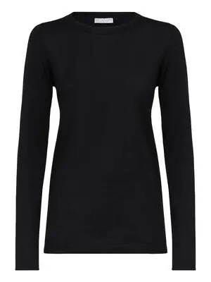 Brunello Cucinelli Cashmere And Silk Crewneck Sweater - Black