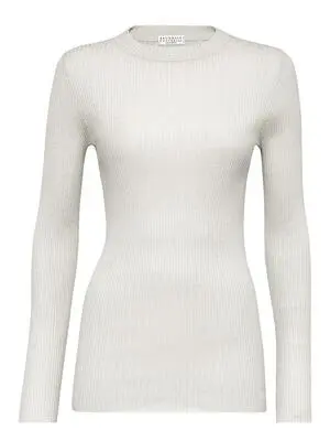 Brunello Cucinelli Lightweight Knit Top - White