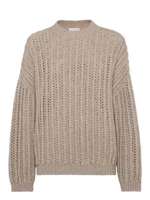 Brunello Cucinelli Cashmere Feather Yarn Sweater - Brown