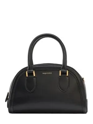 Alexander McQueen Small Birdee Boston Handbag - Black/ Gold