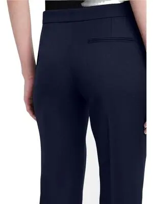 Alexander McQueen Cropped Cigarette Trousers - Navy