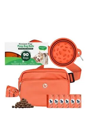 PUPPINGTON 3-in-1 Dog Walk Kit - Poppy Orange
