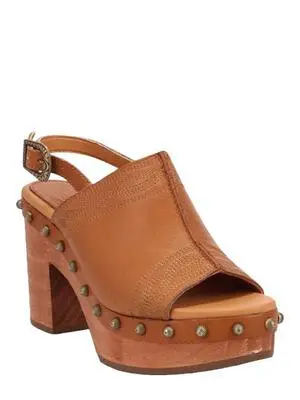 DINGO Clover Slingback Platform Sandal Tan