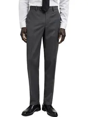 Mango Milan Slim Fit Suit Pants Grey