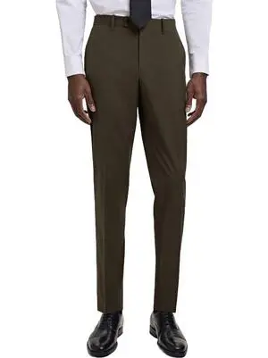 Mango Milan Slim Fit Suit Pants - Khaki Green