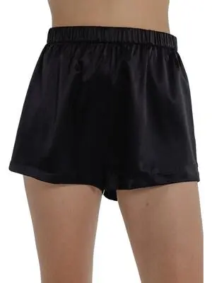 ALAS Silk Mini Shorts - Black
