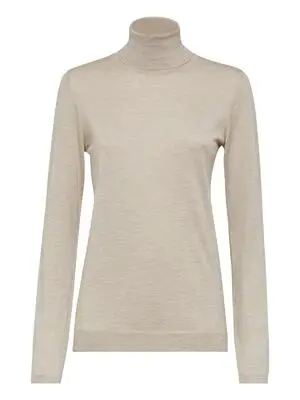 Brunello Cucinelli Cashmere And Silk Blend Sweater Desert