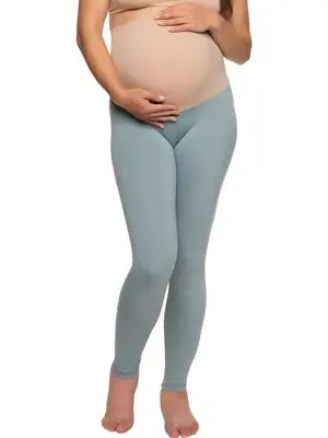 Felina Velvety Soft Maternity Leggings 2 Pack - Sparrow/lead