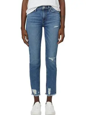Hudson Jeans Nico Mid-rise Straight Crop Jeans - Seaglass