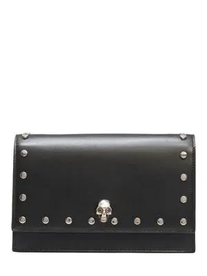 Alexander McQueen Small Skull Leather Crossbody Bag - Black/ Silver