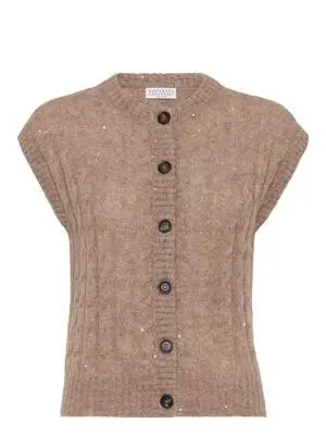 Brunello Cucinelli Cable Knit Cardigan - Hazelnut