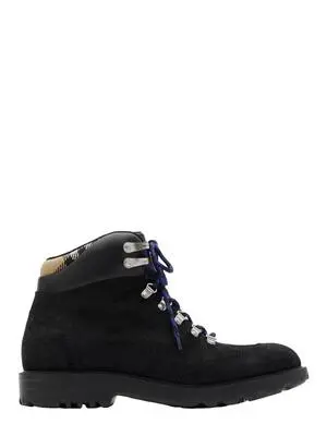 Burberry Suede Hiking Boots - Black