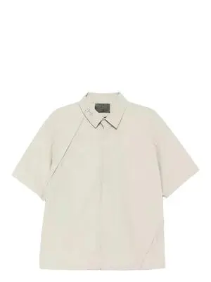 HELIOT EMIL Short-sleeve Panelled Shirt - Neutrals