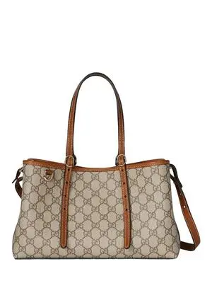Gucci Gg Emblem Medium Tote Bag - Beige