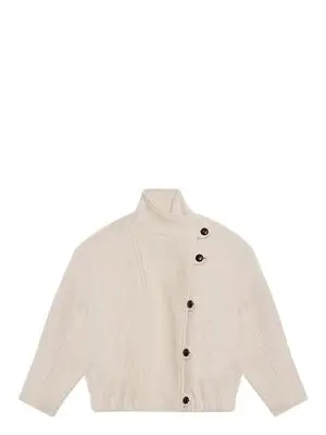 Isabel Marant Hanis Short Wool Blend Coat - Ecru