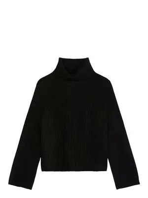Marc O'polo Ribbed Turtleneck Top - Black