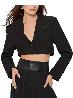AS By DF Felice Cropped Blazer - Black