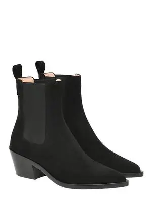 GIANVITO ROSSI Wylie Booties - Black Suede