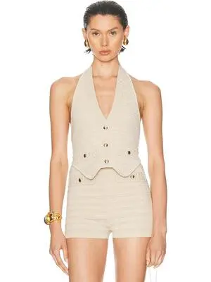 Retrofete Tinsley Vest Top - Metallic Cream